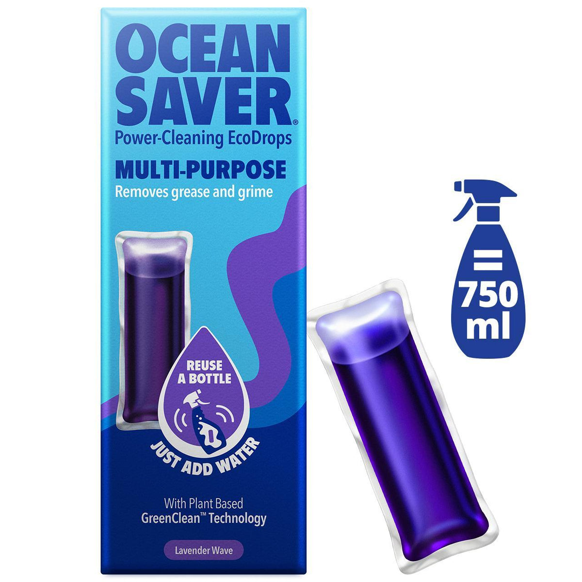 Ocean Saver MultiPurpose Cleaner (Lavender) EcoDrop – Plastics Free